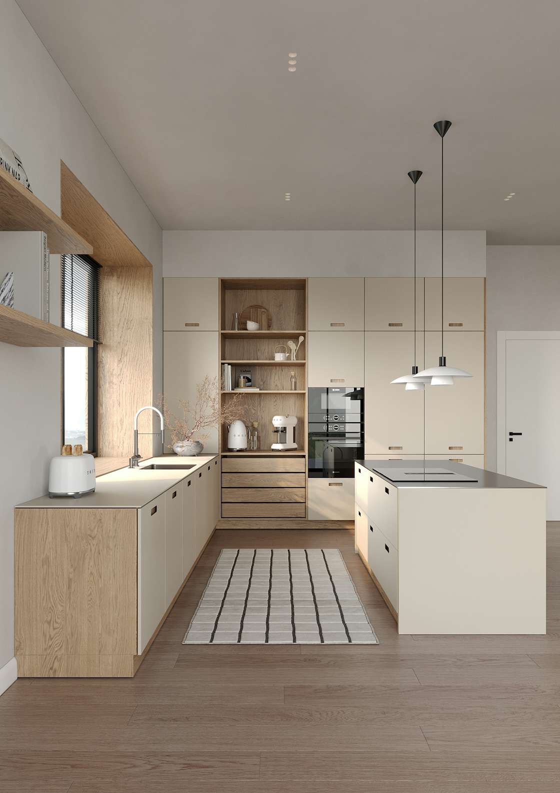 Photo 1 of 13 in Recess Kitchen: Modern Cut-Out Handles in Scandinavian ...