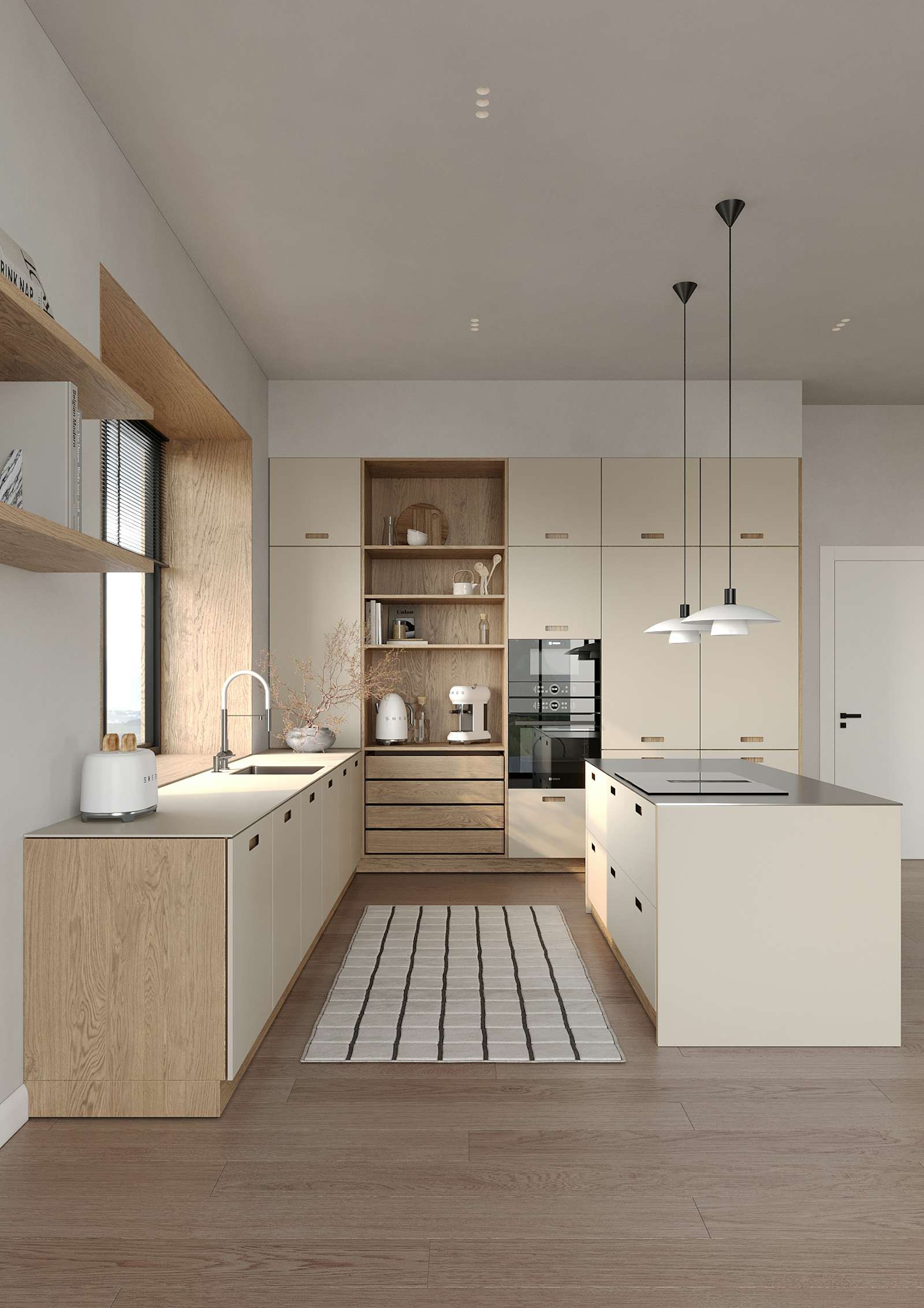 Photo 1 of 13 in Recess Kitchen: Modern Cut-Out Handles in Scandinavian ...